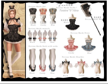 Second Life Marketplace - =Zenith=Devious Maids Hat (Black)
