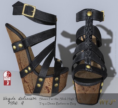 Second Life Marketplace - EXCLUSIVE SHOES MESH MOD: WEDGE DELIRIUM "A ...