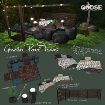 Second Life Marketplace - GOOSE - Garden Fullset 2 Bed Version Set ...