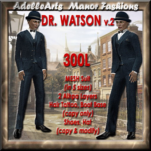 Second Life Marketplace - AdelleArts Dr Watson v.2