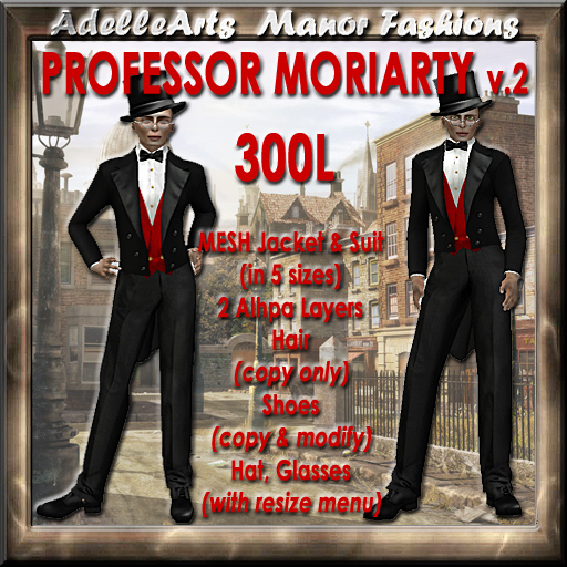 Second Life Marketplace - AdelleArts Professor Moriarty v2