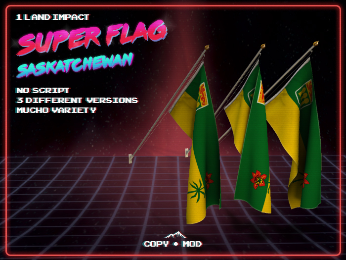 Second Life Marketplace - GNG - Super Flag (Saskatchewan)