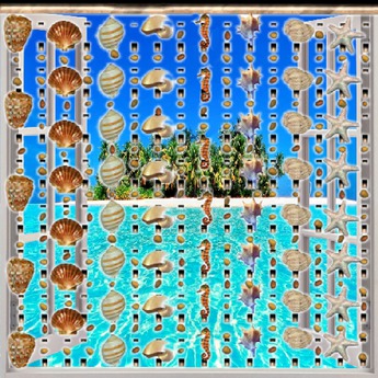 Second Life Marketplace - Seashell Beaded Flexi Curtain with Sound
