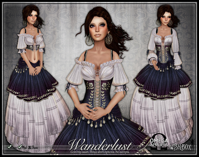 Second Life Marketplace - [Wishbox] Wanderlust (Indigo Purple) - Gypsy ...