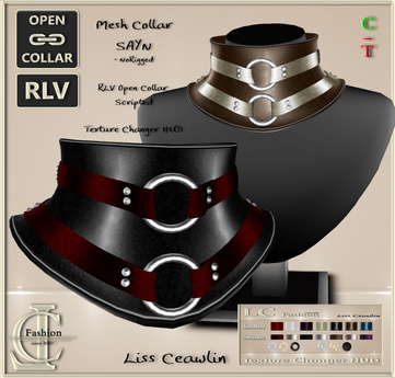 Second Life Marketplace - .:LC:. Sayn Mesh Collar with HUD [RLV Open ...