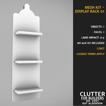 Second Life Marketplace - CLUTTER - Mesh Kit - Display Rack 01