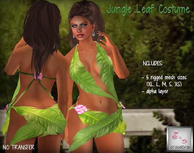 Second Life Marketplace Jungle Leaf Costume