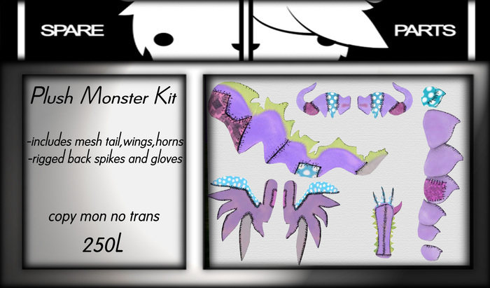 Second Life Marketplace - Plush Monster Parts - Purple