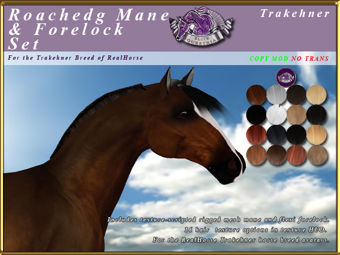 Second Life Marketplace - *E* RealHorse Roached Mane Set [BOXED] RH ...