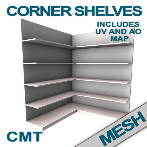 Second Life Marketplace - Corner Shelves [MESH]