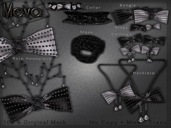 Second Life Marketplace - CJ's Gacha Store - Meva Bow Set Necklace ...