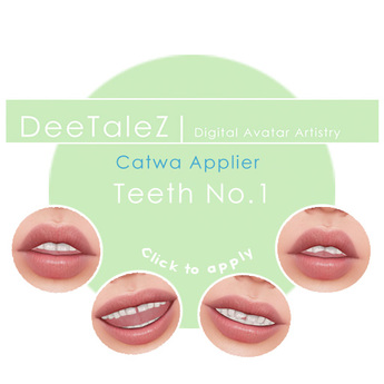 Second Life Marketplace - DeeTaleZ *Appliers* CATWA Head TEETH "Natural ...
