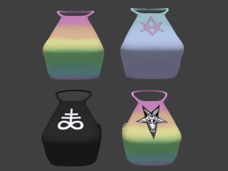 Second Life Marketplace - Hussy Halter texture mods ~technicolor goth