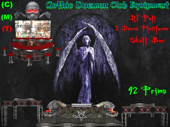 Second Life Marketplace - Gothic Daemon Club Equipment ( PROMO PRICE )