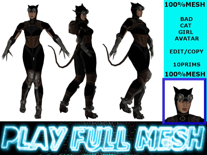 Second Life Marketplace - **Bad Cat Girl Avatar**PlayFullMeshmp