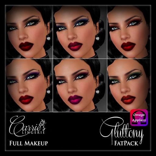 Second Life Marketplace - CB~Gluttony Full Makeup FatPack