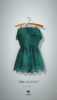 Second Life Marketplace - -Pixicat- Inna Playsuit (Green)