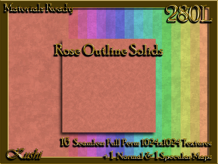 Second Life Marketplace - Rose Outline SOLIDS fabric seamless Textures