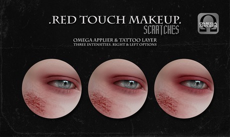 Second Life Marketplace - -SU!- Red Touch Makeup /Scratches/ (Omega/Catwa)