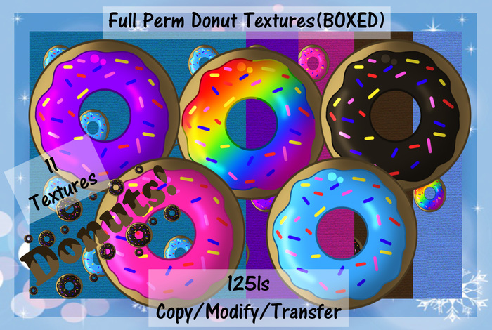 Second Life Marketplace - Full Perm Donut Textures(BOXED)