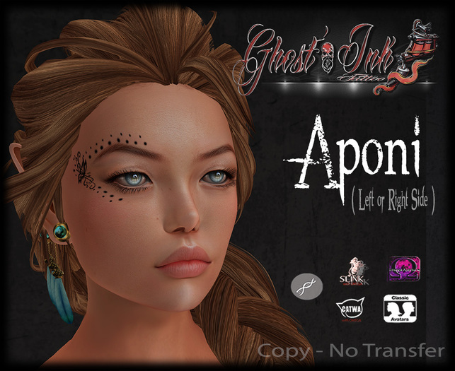 Second Life Marketplace - Face Tattoo :: Aponi Butterfly :: ( BOM ...