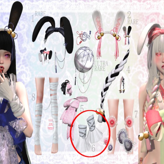 Second Life Marketplace - *{( konpeitou )}* humiduki-usagi 6: tiri usagi