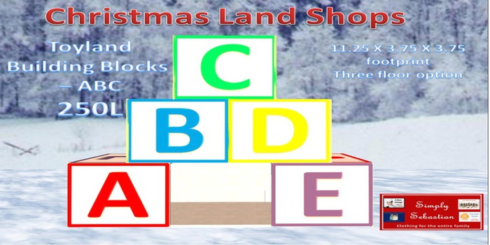 Second Life Marketplace - Christmas Shops - Building Blocks ABC