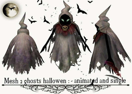 Second Life Marketplace - Mesh 2 ghosts hallowen : - animated and single