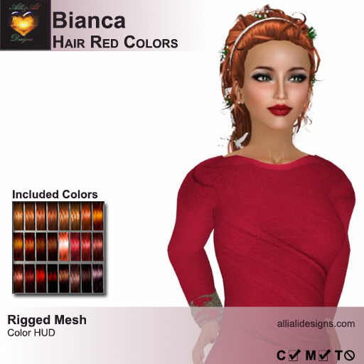 Second Life Marketplace - A&A Bianca Hair Pastel Colors Pack. Rigged ...