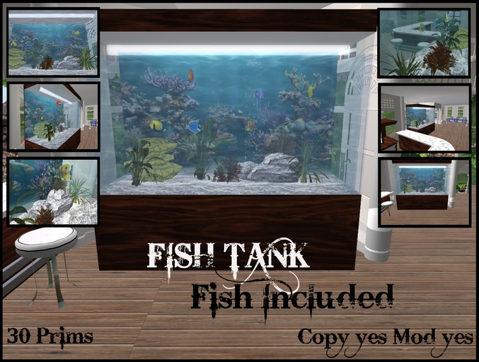 Second Life Marketplace - Fish tank + free fish