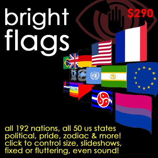 Second Life Marketplace - Bright Flags: All 192 UN nations, all US ...