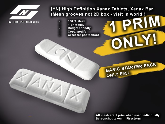 Second Life Marketplace - ![YN] Xanax Tablet, Xanax bar designer 1 prim ...