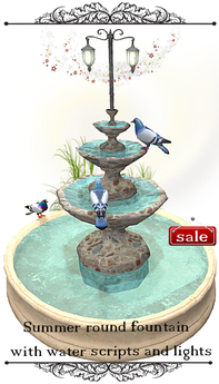 Second Life Marketplace - Summer round fountain with water scripts and ...