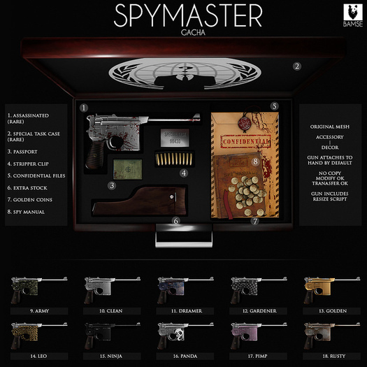 Second Life Marketplace - 9. :BAMSE: Spymaster (GUN) - Army