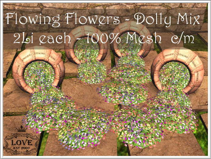 Second Life Marketplace - LOVE - FLOWING FLOWERS - DOLLY MIXTURE - 100% ...