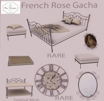 Second Life Marketplace - .:Bee designs:.French Rose Gacha Frame