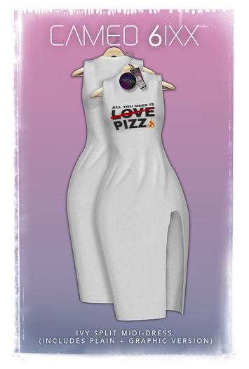 Second Life Marketplace - ::Cameo 6ixx:: Ivy Split Midi Dress (White)