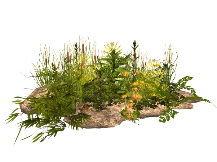 Second Life Marketplace - MSD - Rock Garden - In The Weeds (16 LI) C/M