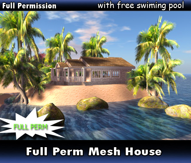 Second Life Marketplace - Full Permission Mesh House 74 prims