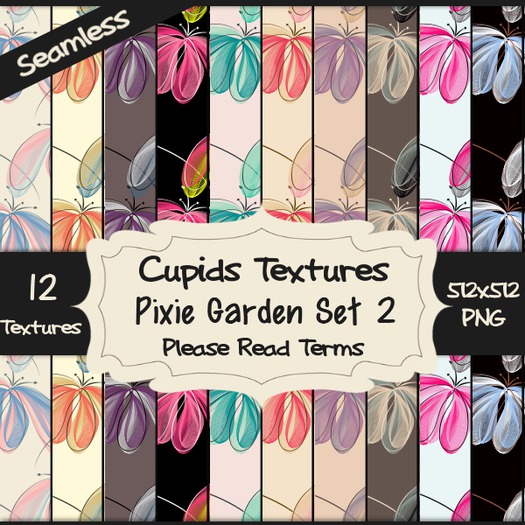 Second Life Marketplace - *Cupids Textures * 12 PIXIE GARDEN SET 2