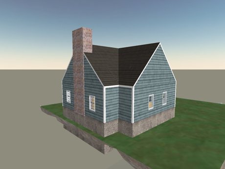 Second Life Marketplace - Four Gabled Cape Cod House - Buckland Blue