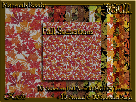 Second Life Marketplace - Fall Sensations Autumn Fabric Seamless Textures