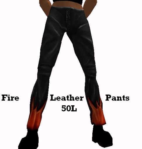 Second Life Marketplace - Fire leather pants with leather jacket