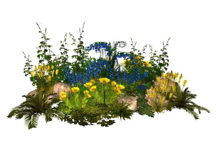 Second Life Marketplace - MSD - Rock Garden - Blue Bells (13 LI) C/M