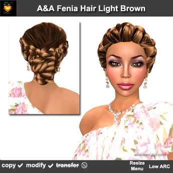 Second Life Marketplace - A&A Fenia Hair Light Brown. Elegant womens ...