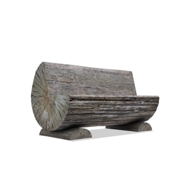 Second Life Marketplace - Rustic Old Log Bench with Sit Animations