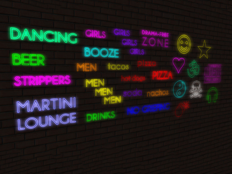 Second Life Marketplace - ONE PRIM Color Changing Heart Symbol Neon Sign