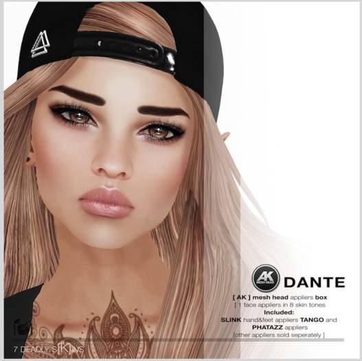 Second Life Marketplace - 7 Deadly s[K]ins - DANTE [AK] face applier ...