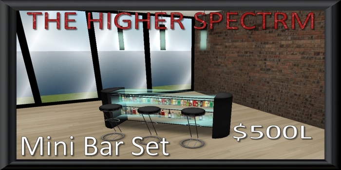 Second Life Marketplace - THS - mini-bar set (aqua)