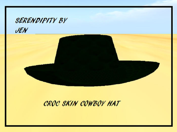 Second Life Marketplace - Serendipity JC_CROC SKIN Cowboy Hat
